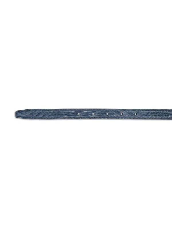 Celine Triomphe Belt 18mm In Lizard - Blue
