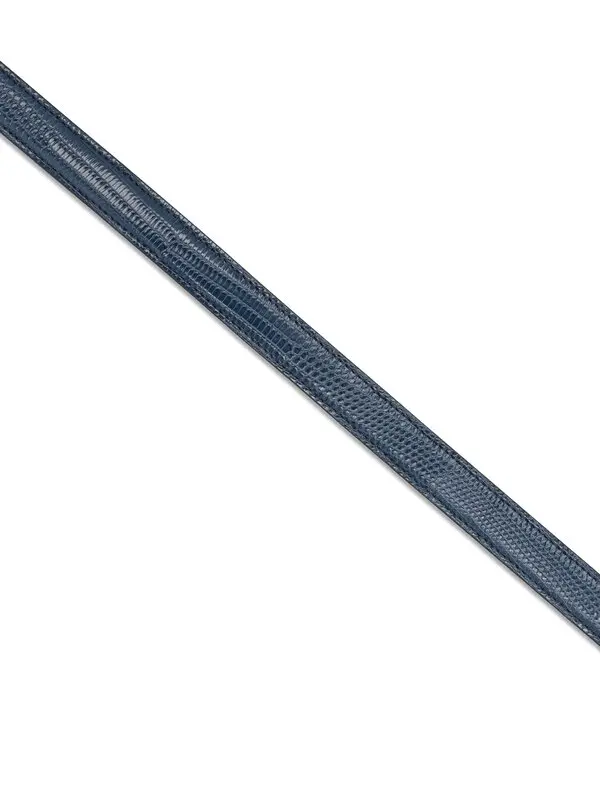 Celine Triomphe Belt 18mm In Lizard - Blue
