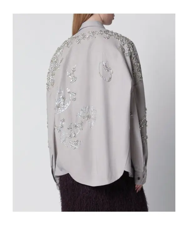 Dries Van Noten Embellished Long-sleeve Shirt