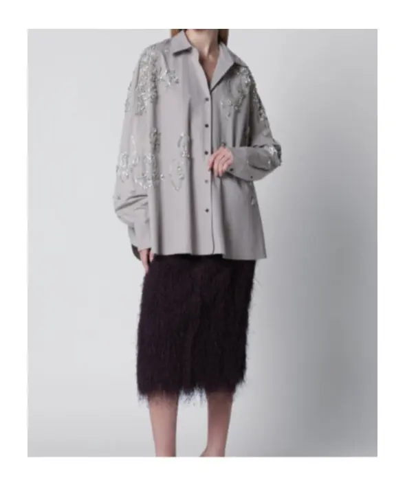 Dries Van Noten Embellished Long-sleeve Shirt