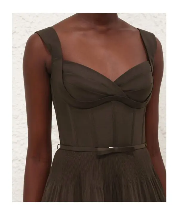 Zimmermann Pleated Draped Midi Dress