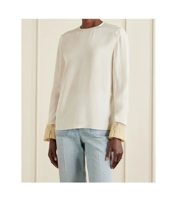 Valentino Garavani Pleated Cuff Blouse