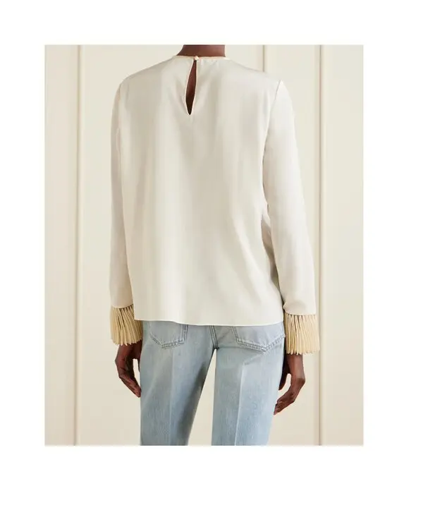 Valentino Garavani Pleated Cuff Blouse