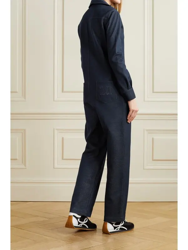Max Mara Cotton-blend Chambray Jumpsuit