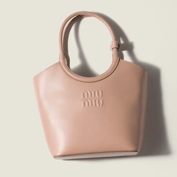 Miu Miu Ivy Logo Tote Bag - Nude
