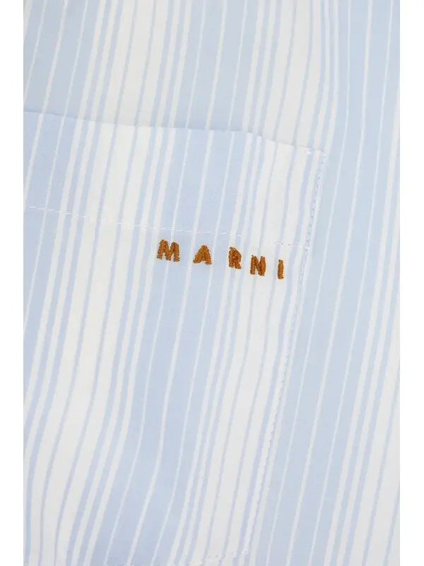 Marni Striped Curved Oversized Shirt