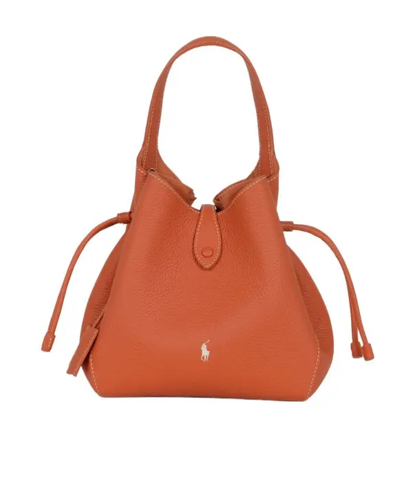 Polo Ralph Lauren Polo Play Leather Small Tote Bag - Brown