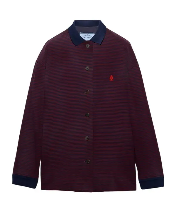 Prada Striped Blouson Jacket - Black