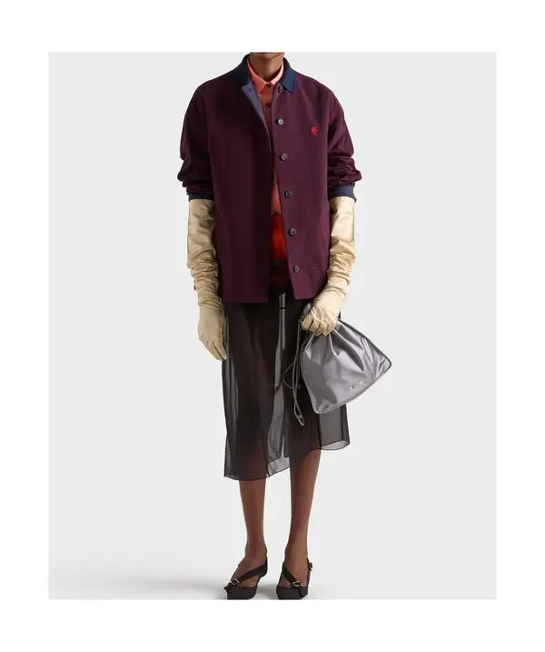 Prada Striped Blouson Jacket - Black