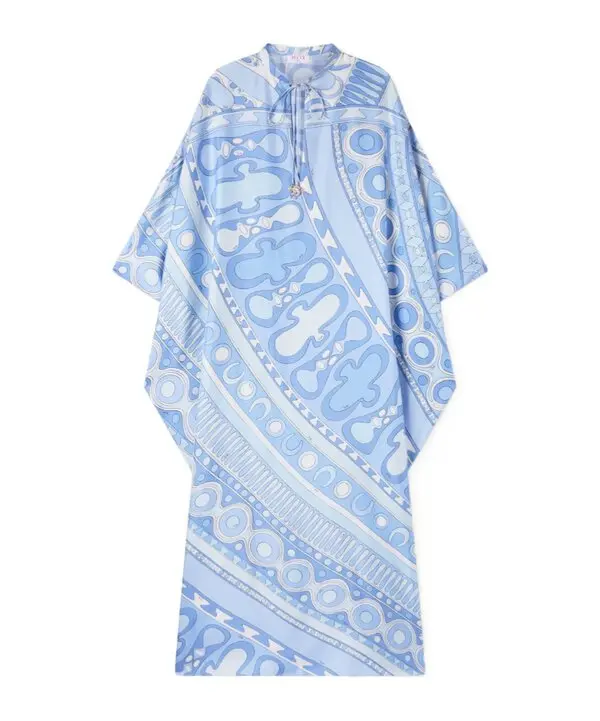 Emilio Pucci Printed Kaftan - Light Blue