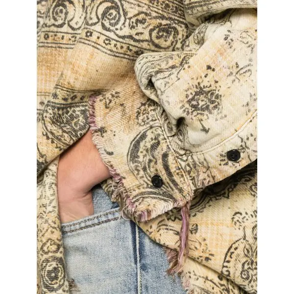 R13 Shredded Seam Drop Neck Shirt