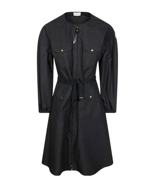 Moncler Logo Patch Zipped Dress - Black