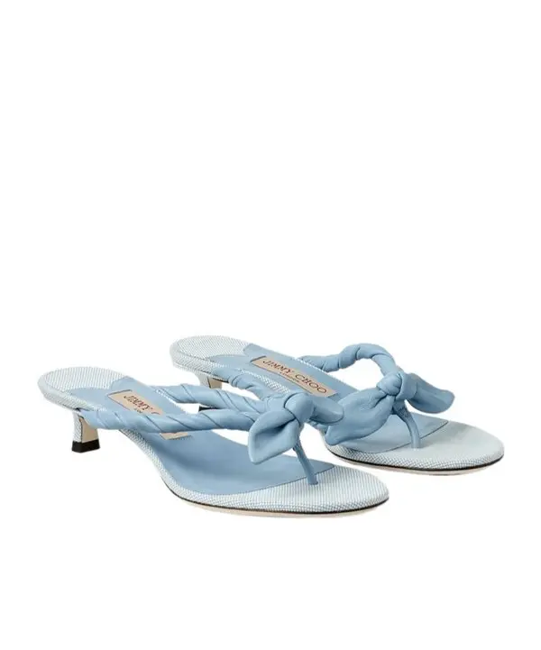 JIMMY CHOO Braided High-heeled Sandals - Blue