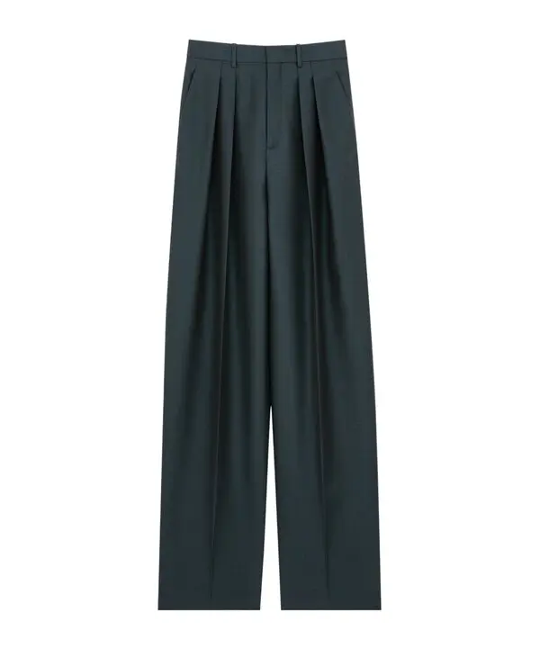 Saint Laurent Pleated Wide-leg Trousers
