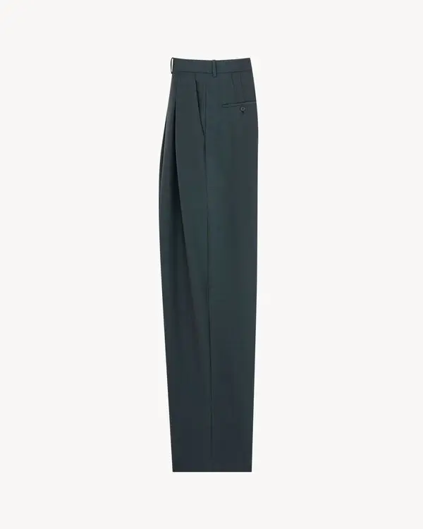 Saint Laurent Pleated Wide-leg Trousers