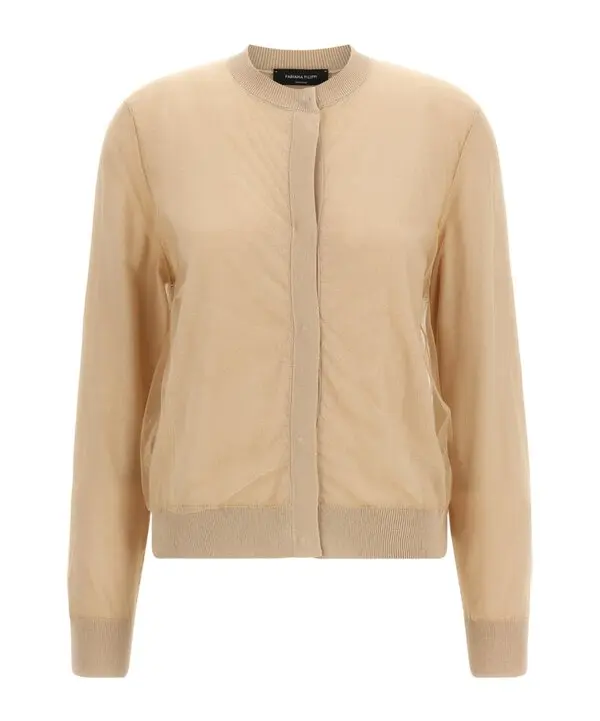 Fabiana Filippi Long-sleeved Crewneck Cardigan