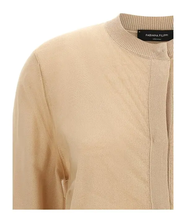 Fabiana Filippi Long-sleeved Crewneck Cardigan