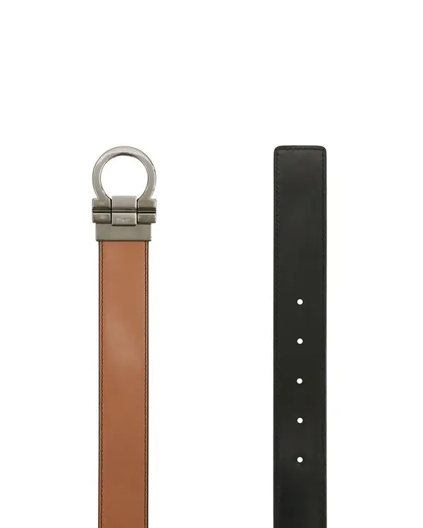 FERRAGAMO Double Gancini Logo Buckle Belt - Multicolor