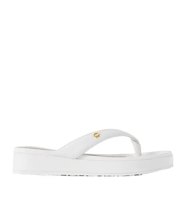 GIANVITO ROSSI Leather Platform Flip Flops
