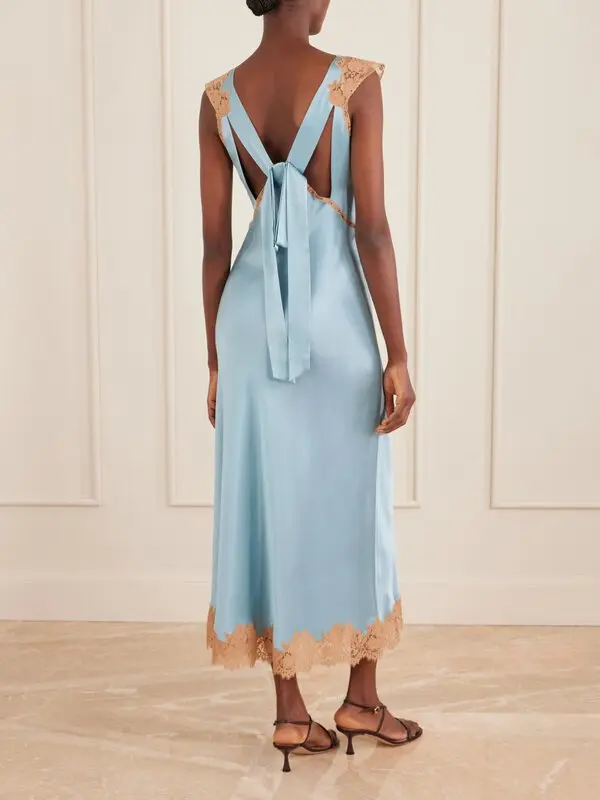 DÔEN Marcelle Lace-trimmed Maxi Dress