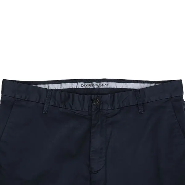 Emporio Armani Logo Straight Leg Trousers - Black