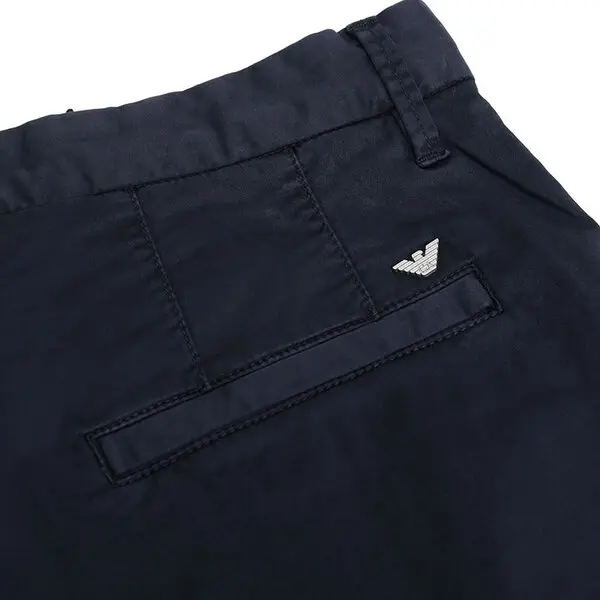 Emporio Armani Logo Straight Leg Trousers - Black