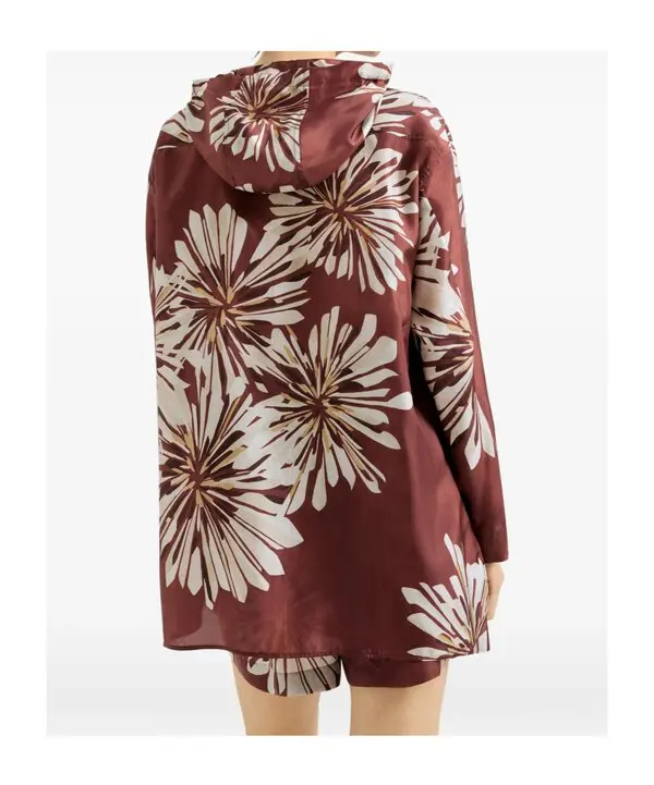 Brunello Cucinelli Long Sleeve Floral Print Shirt