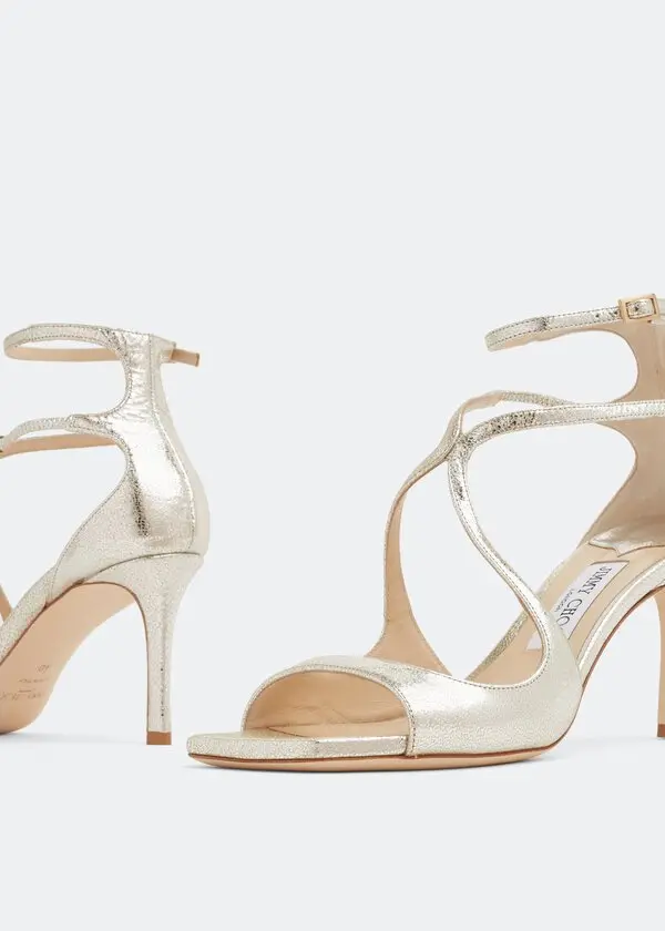 JIMMY CHOO Azia Buckled Sandals - Nude