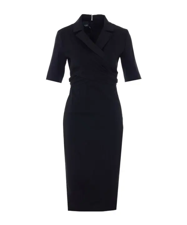Pinko Bow Detailed Slim-fit Midi Dress