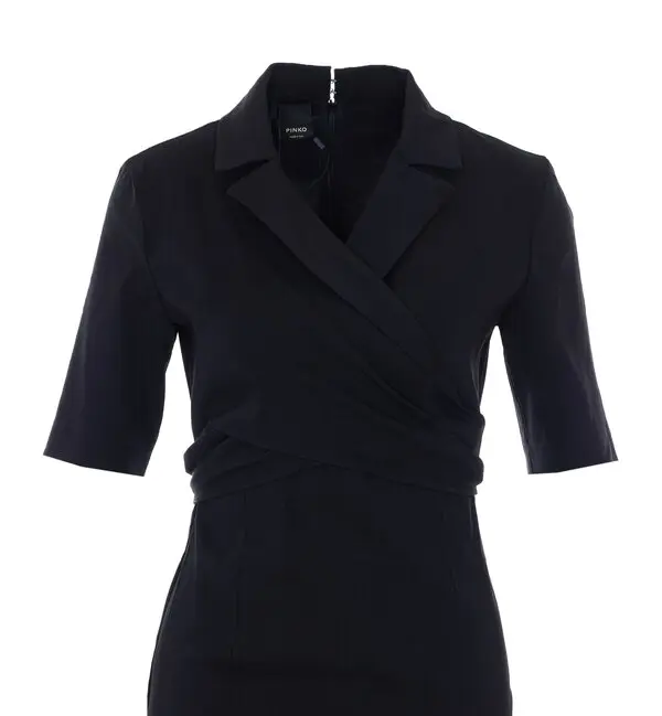 Pinko Bow Detailed Slim-fit Midi Dress