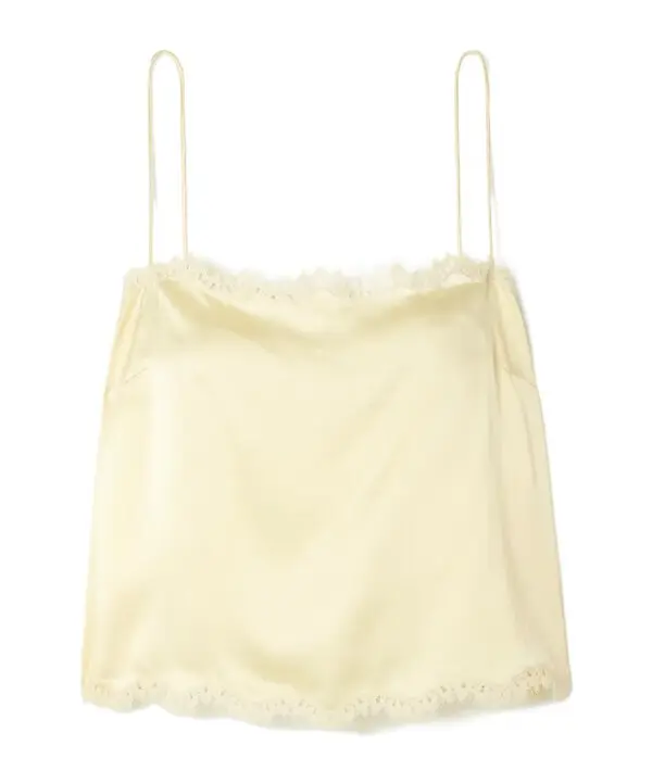 DÔEN Loure Lace-trim Top - Nude