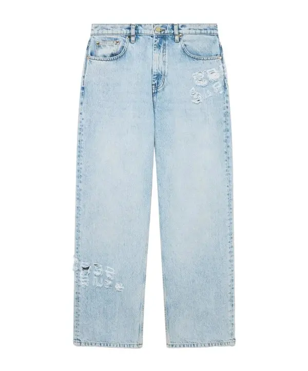 Casablanca Straight-leg Ripped Jeans - Blue