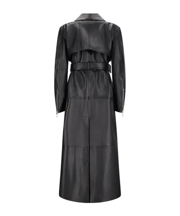 Sportmax Leather Two-piece Trench Coat