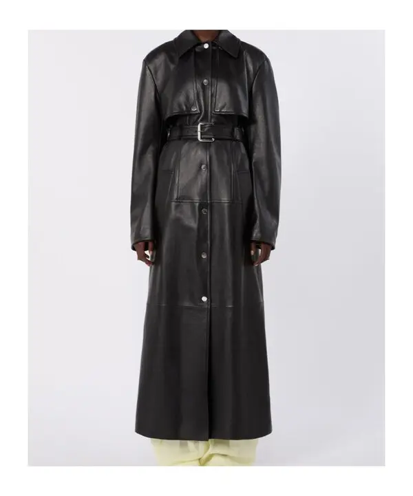 Sportmax Leather Two-piece Trench Coat