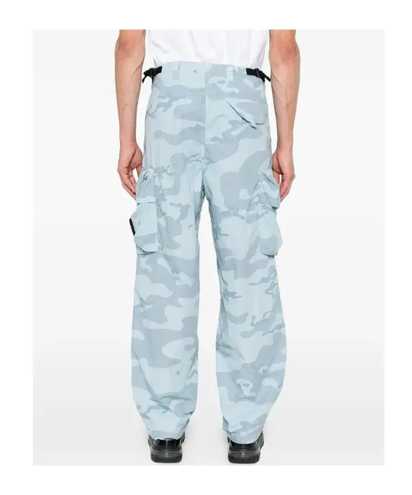 Stone Island Camouflage Print Cargo Trousers