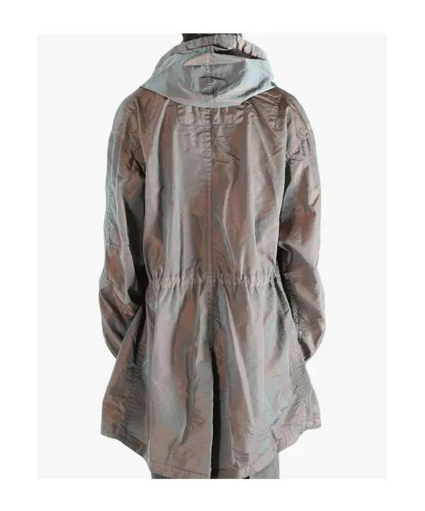 Dries Van Noten Hooded Long-sleeve Jacket With Drawstring Hem - Gray