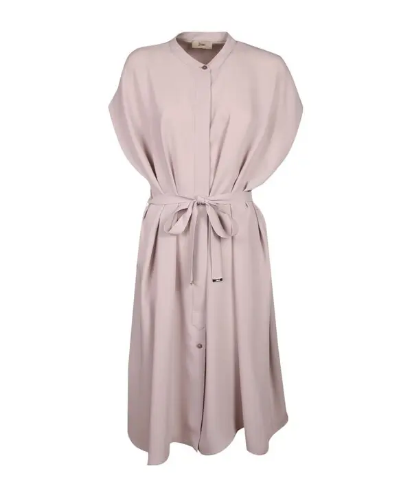 Herno Belted Midi Dress - Nude