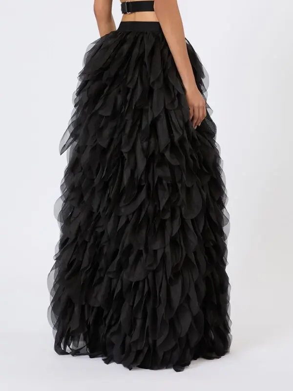 Max Mara Tiered Ruffled Maxi Skirt