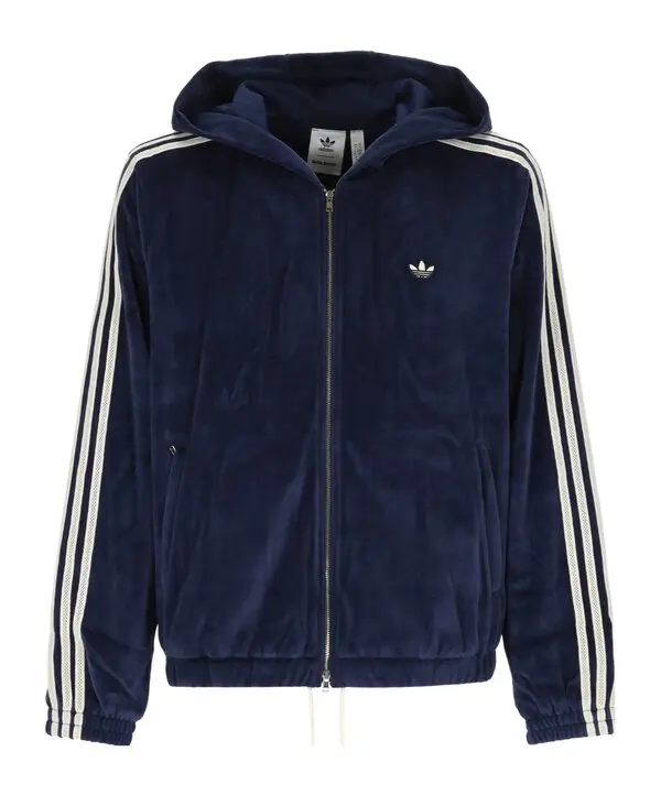 Adidas X Wales Bonner Velour Zipped Track Jacket - Black