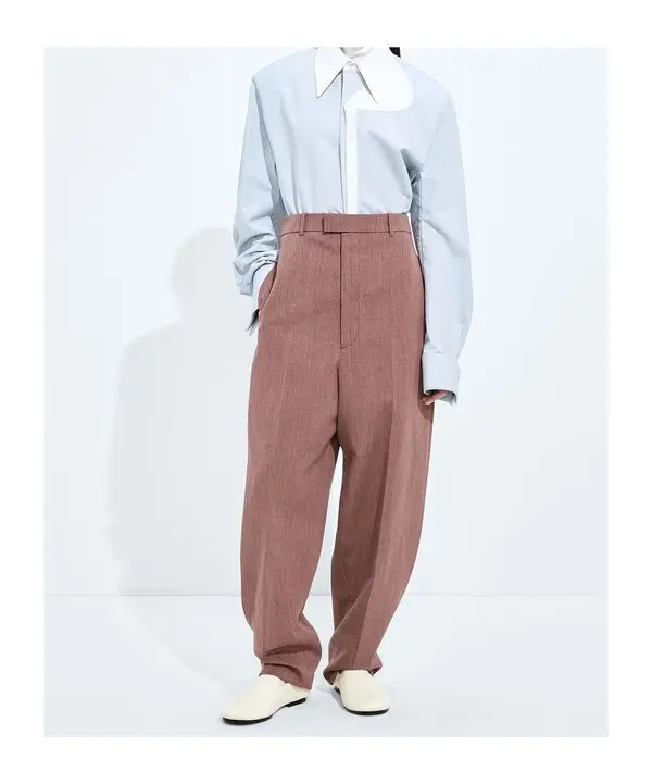Bottega Veneta Wool And Linen Tailored Pants
