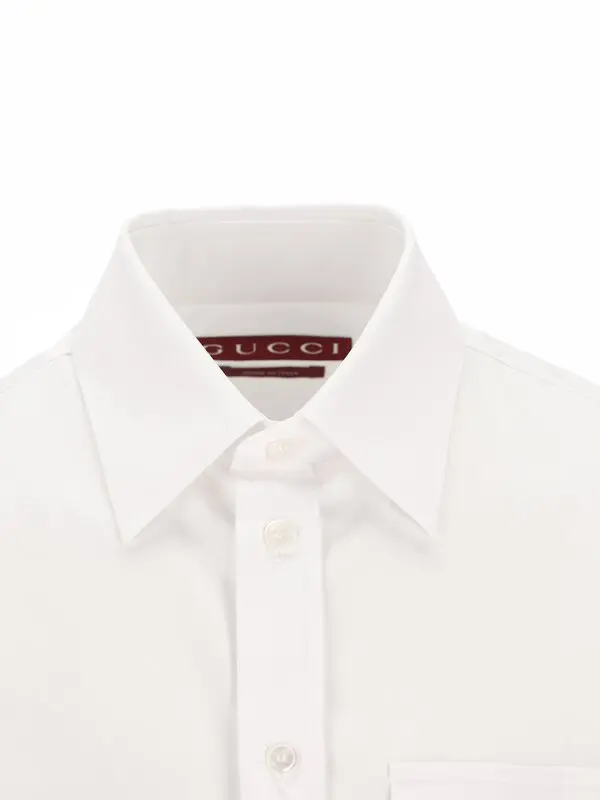 Gucci Web Detailed Long Sleeved Shirt