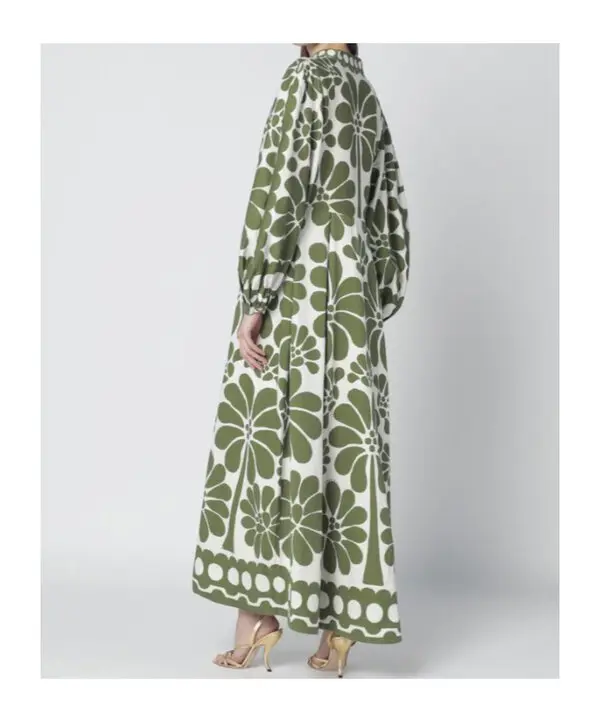 Farm Rio Floral Maxi Dress With Puffed Sleeves