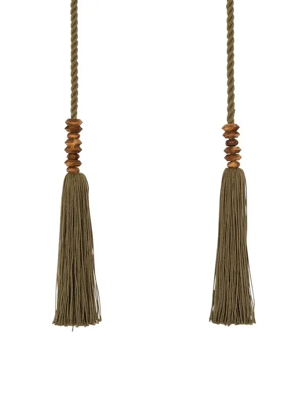 Balmain Rope Tie Belt With Tassels - Green