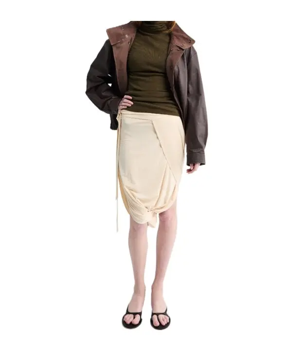 LEMAIRE Wrap Asymmetric Skirt - Cream