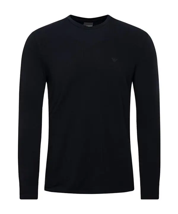 Emporio Armani Printed Logo Longsleeved T-shirt - Black