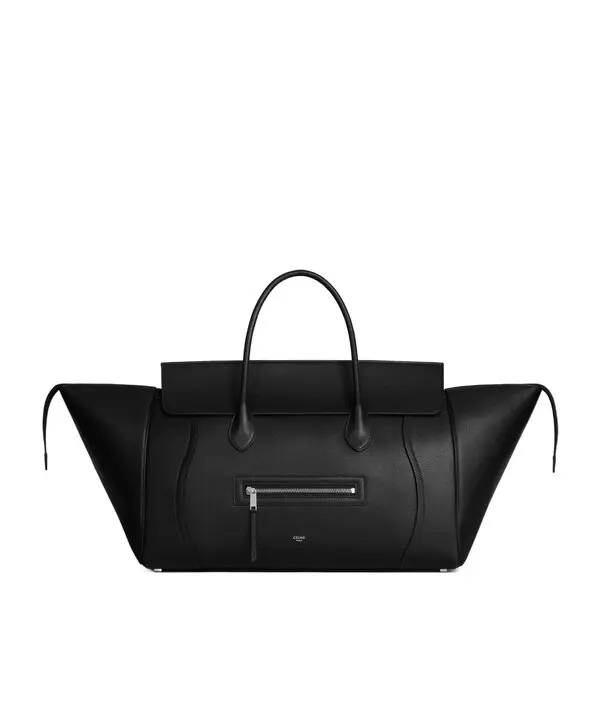 Celine Big Luggage Grained Calfskin Bag - Black