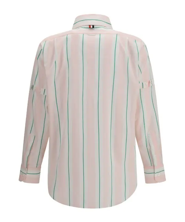 Thom Browne Striped Button-down Shirt - Light Pink