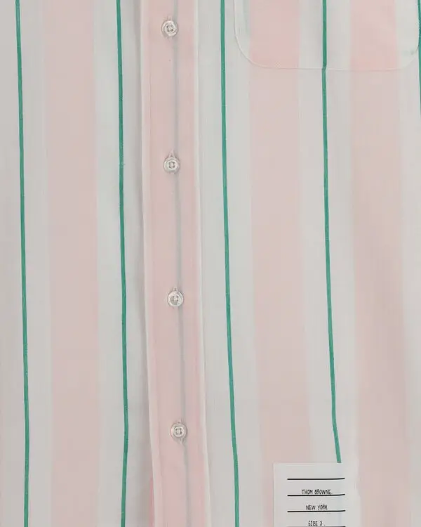 Thom Browne Striped Button-down Shirt - Light Pink