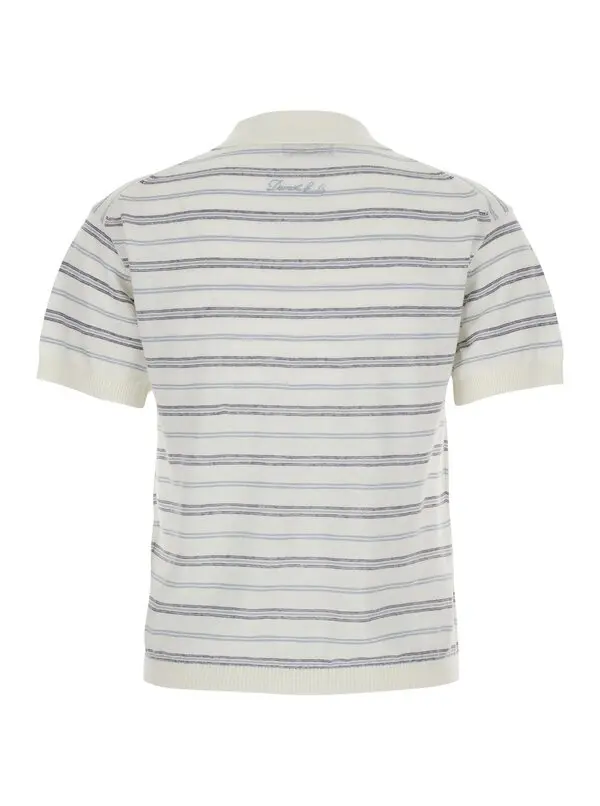 DUNST Striped Short-sleeve Polo Shirt - No