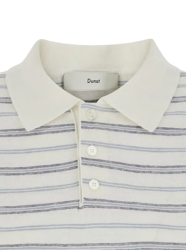 DUNST Striped Short-sleeve Polo Shirt - No